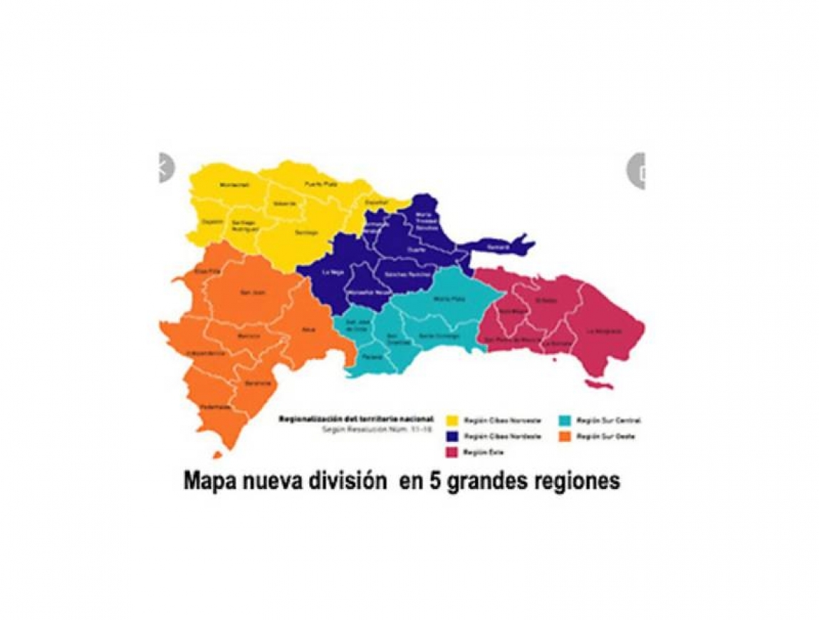 Republica Dominicana Mapa Regiones Mapa De República Dominicana